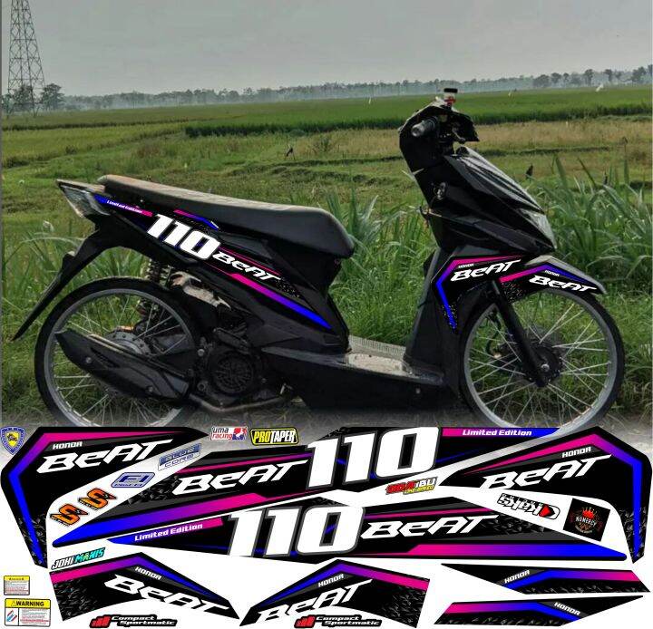 NM STICKER VARIASI HONDA BEAT ESP NEW VARIAN WARNA MOTIF BARU 110 ...