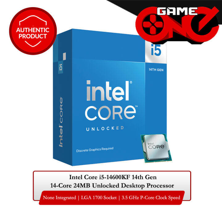 Intel Core i5-14600KF 14th Gen 14-Core LGA 1700 24MB Cache Unlocked Desktop Processor | Lazada PH