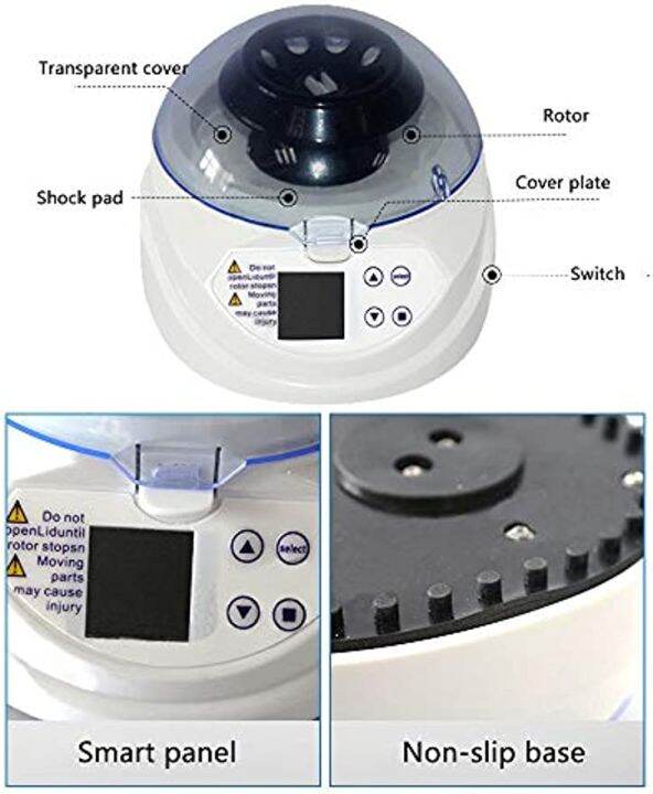 4000 rpm 12000 Rpm Mini Centrifuge, Includes 8-place Micro Tube Rotor ...
