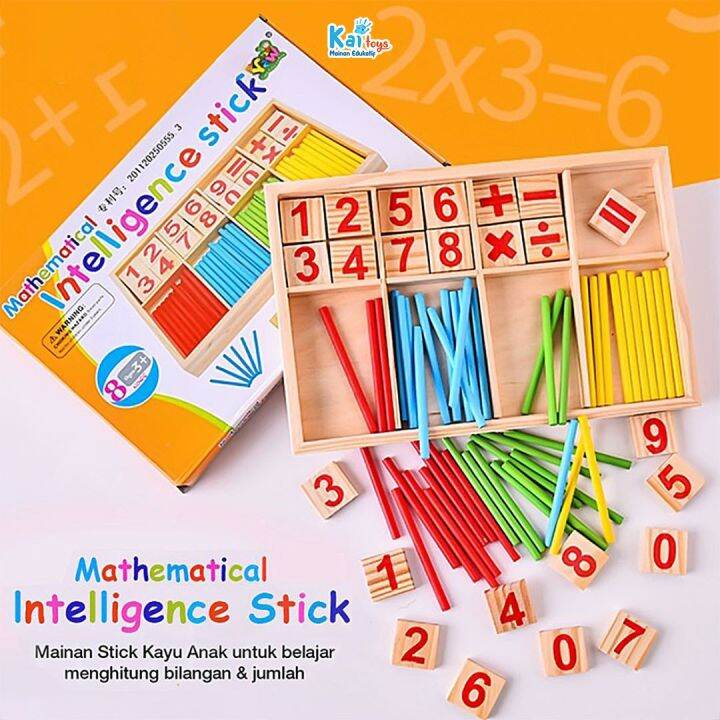 Stik Hitung Warna Warni untuk Belajar Matematika / Alat Peraga ...