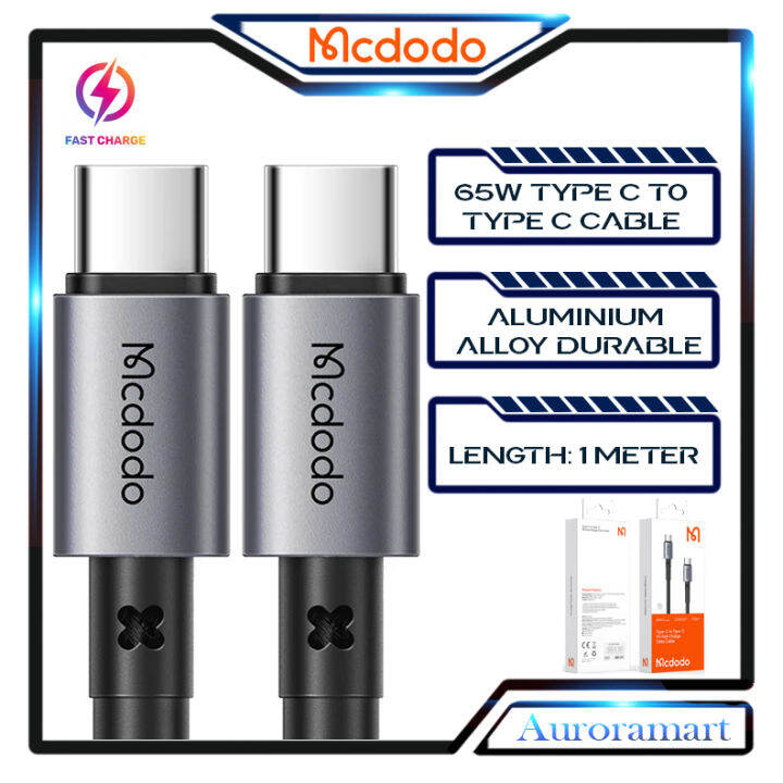 Original Mcdodo Data Cable Type C To Type C 65W Fast Charging USB C To ...