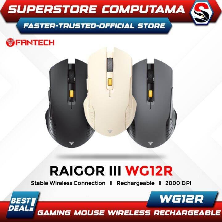 Fantech RAIGOR Gen III WG12R Rechargeable Mouse Wireless Gaming WG12 ...