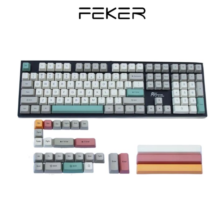 Feker 135Keycaps PBT 9009 Contoured Keycaps Sublimation Vintage ...