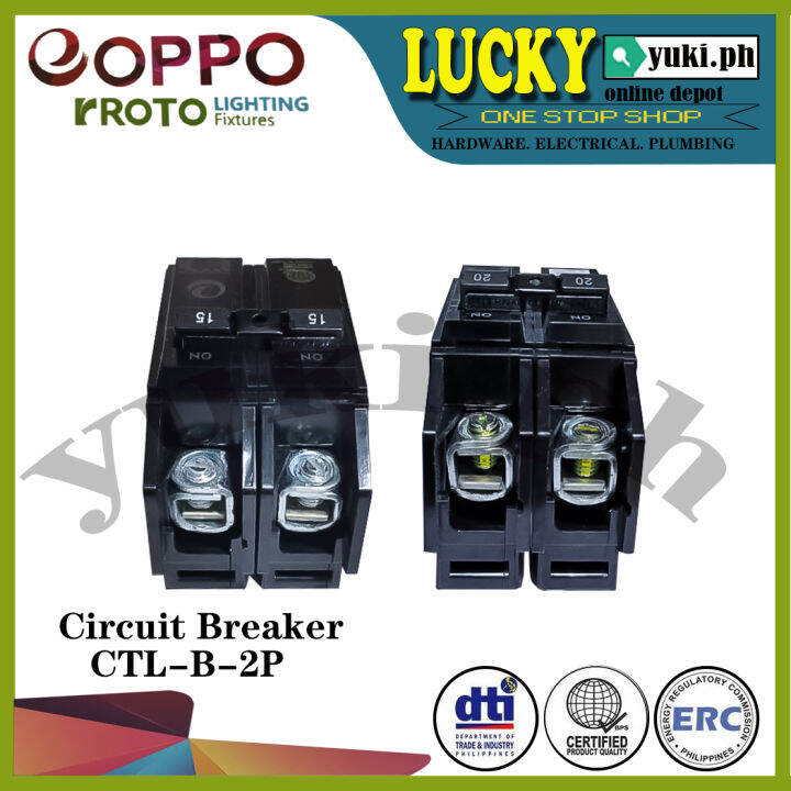 CTL-B-2P CIRCUIT BREAKER BOLT ON 15A/20A/30A/40A/60A/100A (EOPPO/ROTO ...