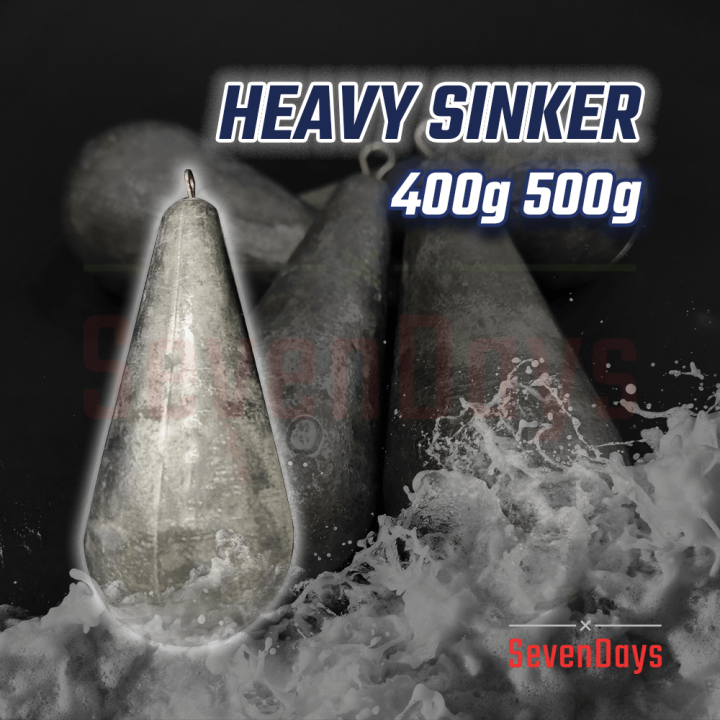 Heavy Drop Sinker (4/500g) Batu Ladung Timah Pancing Fishing Sea ...