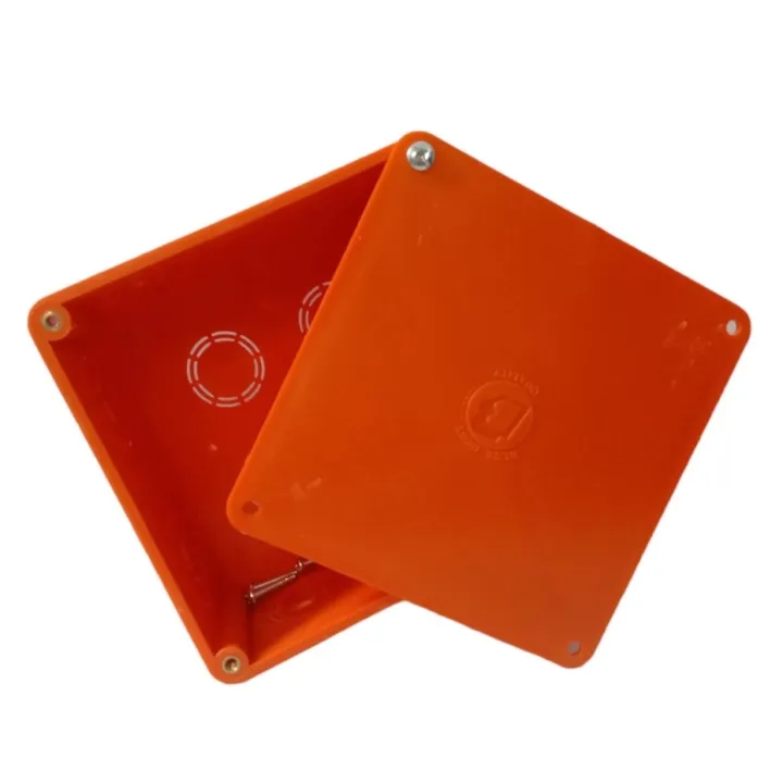 High Quality 1pc 5*5 PVC Square Box withCover and 4pcs Screw Orange ...