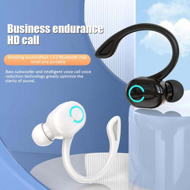 W6 Single Ear Mini Wireless Bluetooth-compatible Headphones V5.2 Touch Stereo Hanging Ear Sports ...