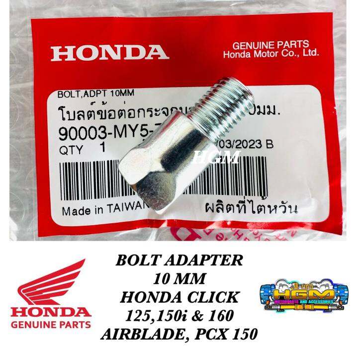 SIDE MIRROR BOLT ADAPTER 10MM FOR HONDA CLICK 125,150& 160 | PCX 150 | AIR BLADE 150/160 l 90003 ...