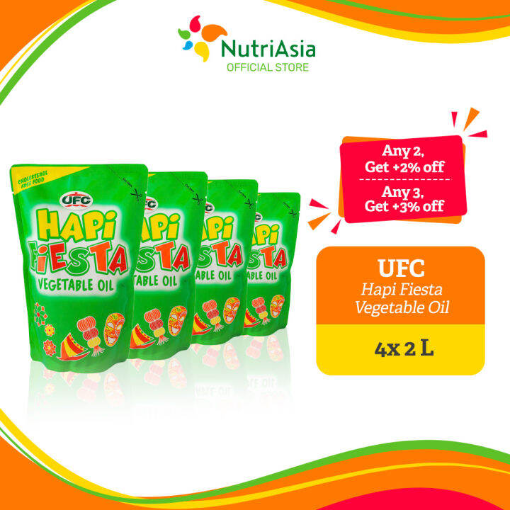 UFC Hapi Fiesta Vegetable Oil 2 L SUP Bundle of 4 | Lazada PH