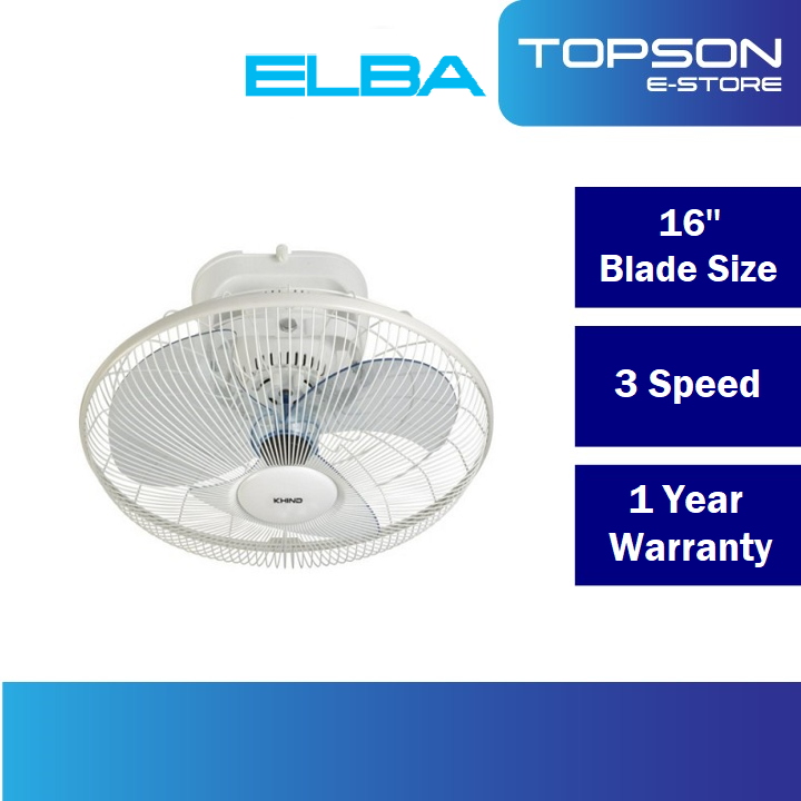 Elba 16" Auto Fan with 3 Speed Control Regulator 360° Oscillation ...
