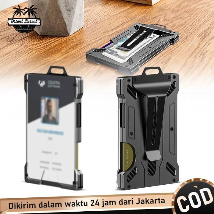 Dompet Kartu Anti RFID Card Holder Wallet Money Clip Dompet Kartu ATM ...