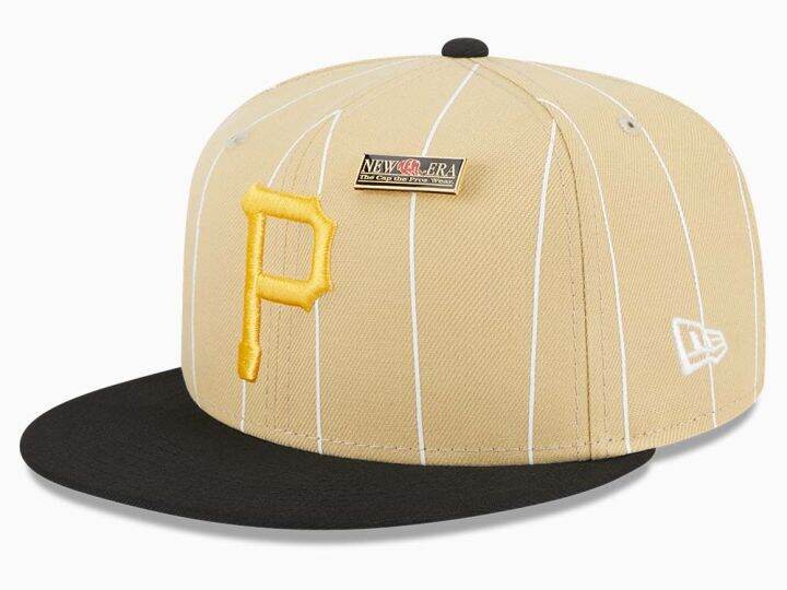 Pittsburgh Pirates MLB 59FIFTY DAY 2023 Black Vintage Gold Stripe ...