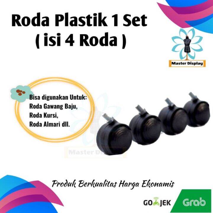 Roda Plastik 1 Set | Lazada Indonesia