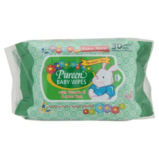 Pureen Baby Wipes Value Pack 30x2 ( Alcohol Free ) GREEN | Lazada