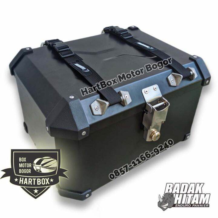 Top Box Atas Pannier Badak Hitam X Mark Black | Box Motor Pannier ...