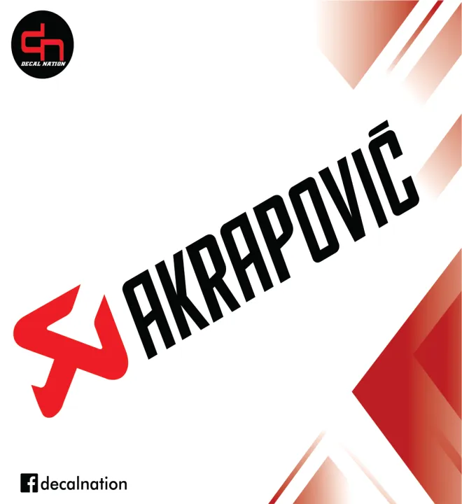 AKRAPOVIC Logo Red and Black Color Cut Out Vinyl Sticker 6.5" × 1.5 ...