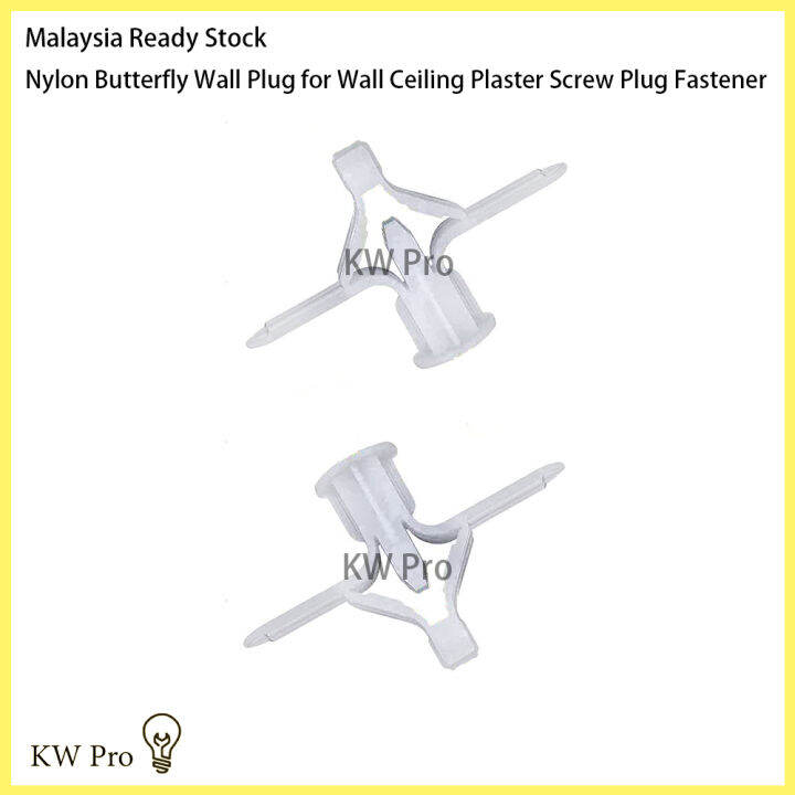 Heavy Duty Nylon Butterfly Wall Plug for Hollow Partition Wall Ceiling ...