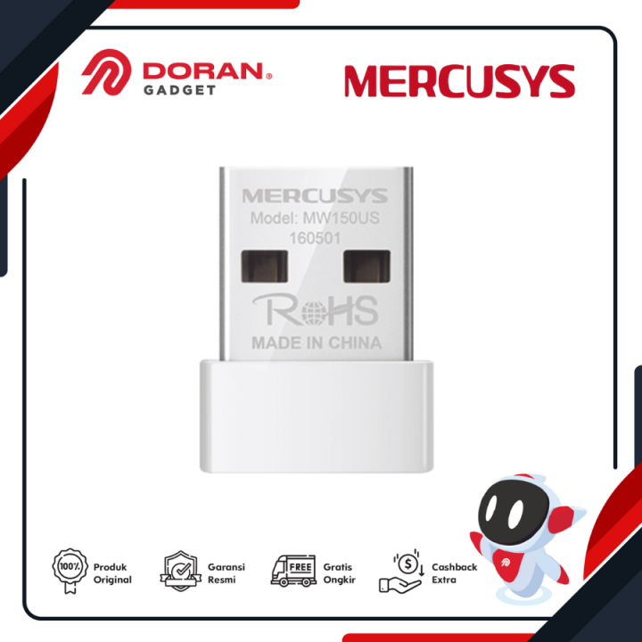 Mercusys MW150US Nano USB Wireless Adapter 150Mbps - Garansi Resmi ...