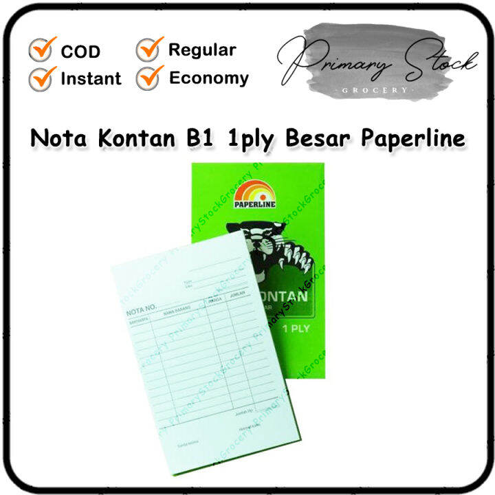 Nota Kontan 1 Ply Besar Paperline 1 Rangkap HVS NK B1 | Lazada Indonesia