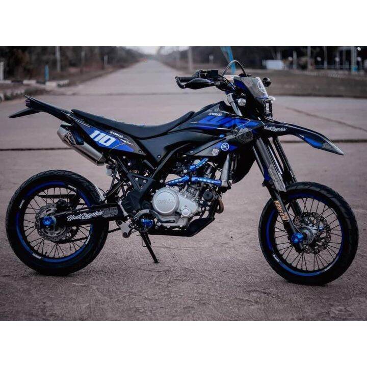 decal motor wr 155 biru full body custom glosyyy/doff | Lazada Indonesia