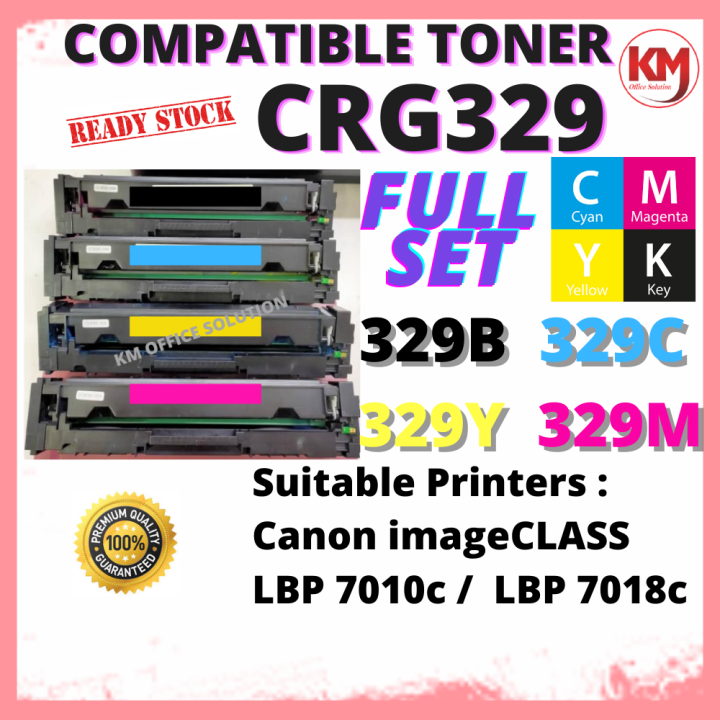 SET Compatible Canon CRG Cartridge 329 Canon329 LaserShot LBP7010C ...