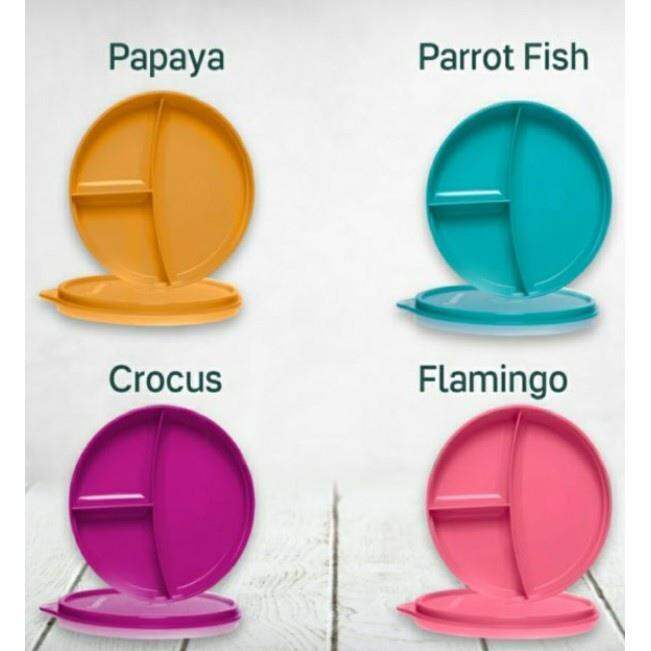 【COD】 Round Divided Lunch Box Food Storage Tupperware Container Bento ...