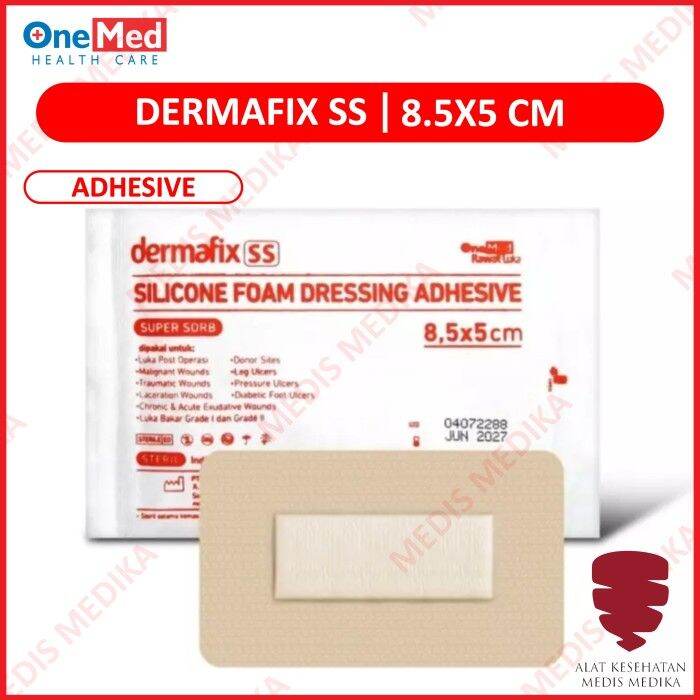 Dermafix SS 8.5 x 5 cm Onemed Adhesive Silicone Foam Super Sorb ...