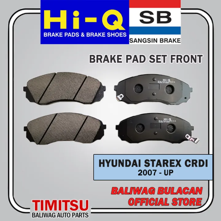 BRAKE PADS FRONT SET HYUNDAI STAREX CRDi 2007-UP VERA CRUZ KIA CARNIVAL SEDONA III 2008- UP PART ...