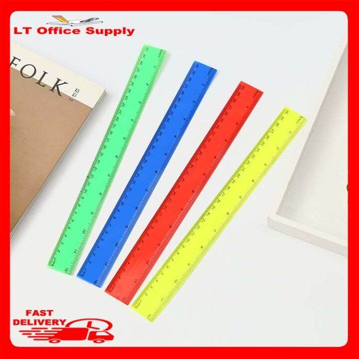 Plastic Colored Ruler measurement 30cm-12 inches (1pcs) | Lazada PH