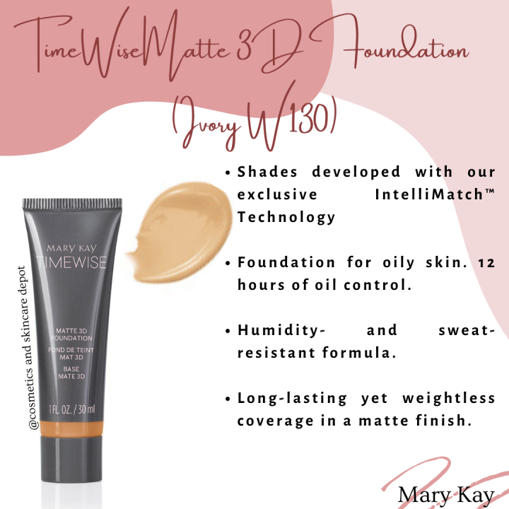 Mary Kay TimeWise® Matte 3D Foundation Ivory W 130 | Lazada PH