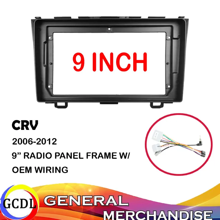 9 Inch Car Fascia for Crv 2006-2012 Head Unit Fascia Radio Frame Panel ...