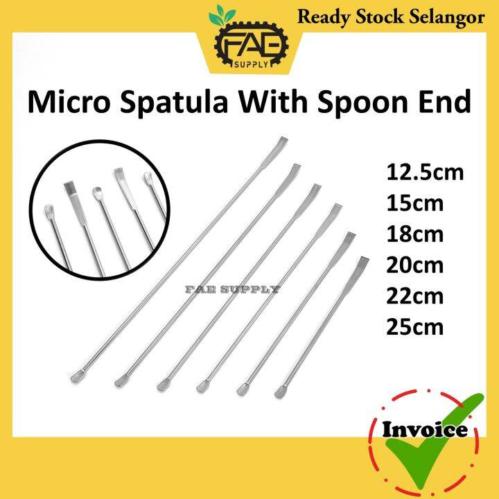 Micro spatula With Spoon End stainless steel SS304 length 12.5 15 18 20 ...