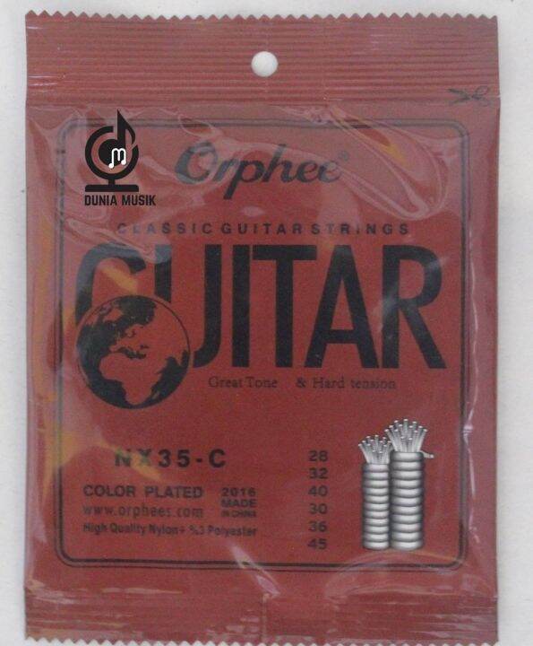 Senar Gitar ORPHEE Classic Nylon 28-45 NX 35-C Klasik Nilon * Harga ...