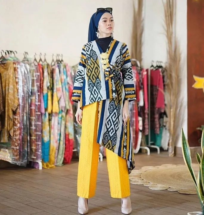 Baju tenun blus osaka series tenun etnik spesial 5 motif | Lazada Indonesia