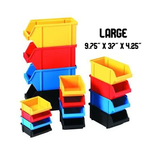 COD Large Stackable Bin Boxes Storage Organizer Supplies Tools Bin and ...