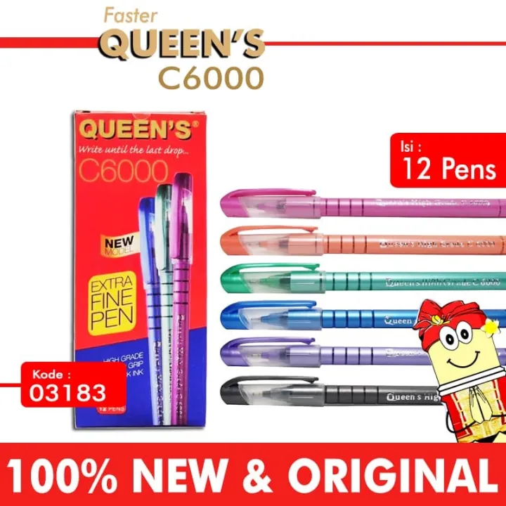Pulpen Faster C 6000 / Pulpen Faster Queen's C 6000 12 PCS | Lazada ...