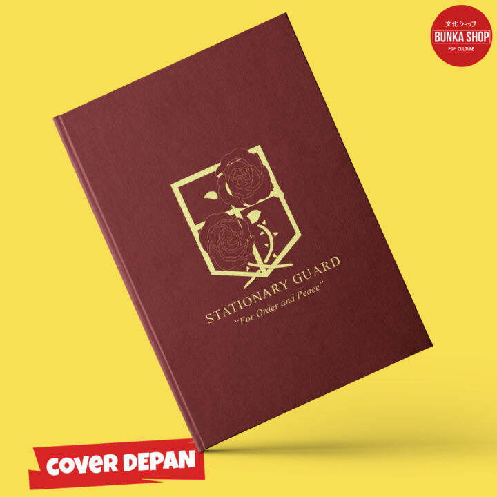 Notebook Anime Shingeki no Kyojin SNK AOT Stationary Guard Hardcover A5 ...