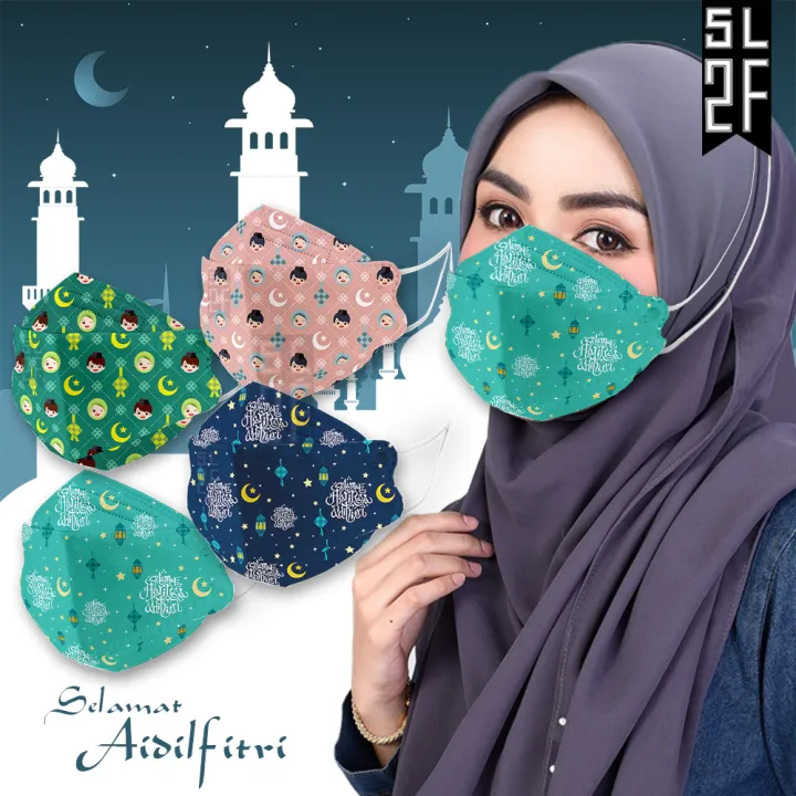 【Ready Stock】2022 Hari Raya Adult & Kid KF94 Face Mask Headloop and ...