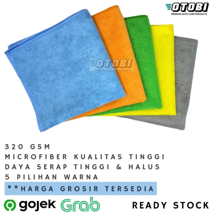 Lap Micro Fiber 40x40cm 320GSM Microfiber Halus Detailing Mobil Motor ...