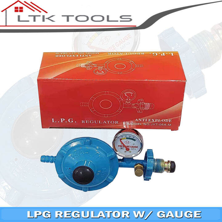 LPG Regulator with Gauge & Automatic Shut Off Safety Pin | Lazada PH