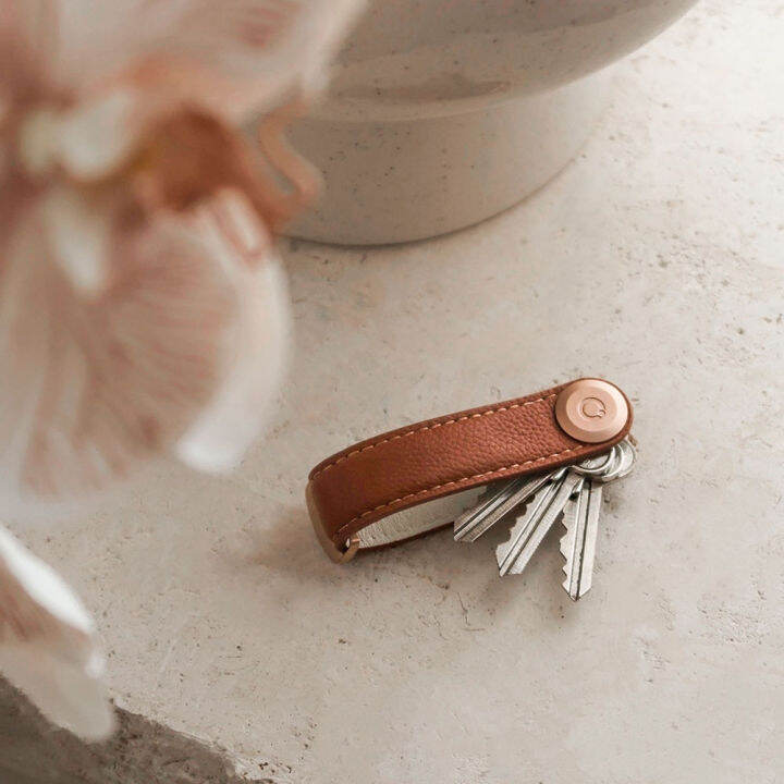 Orbitkey Pebbled-Leather Key Organiser - Amber | Lazada Indonesia