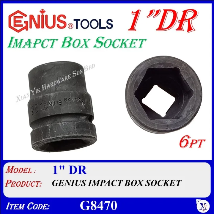 G8470 1"DR X 6PT 26mm TO 63mm GENIUS IMPACT SOCKET / GENIUS IMPACT BOX ...