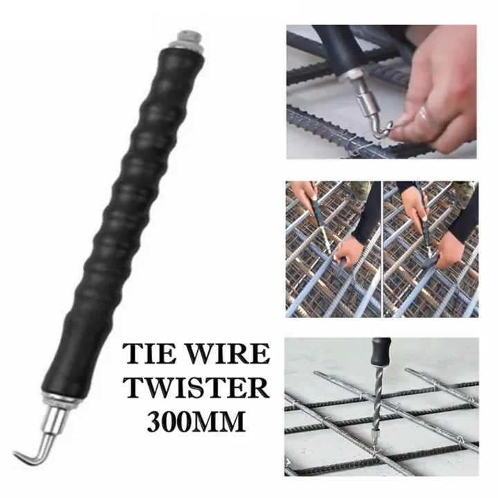 ☁۩ Rebar Tie Wire Semi-automatic Steel Hook Hand Tools Tie Wire Twister 12 Rebar Straight Hook ...