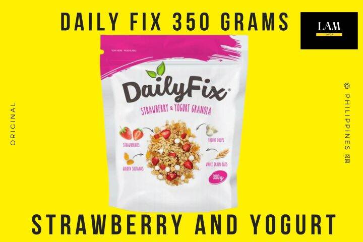 DailyFix Strawberry & Yogurt Granola 350g Daily Fix | Lazada PH