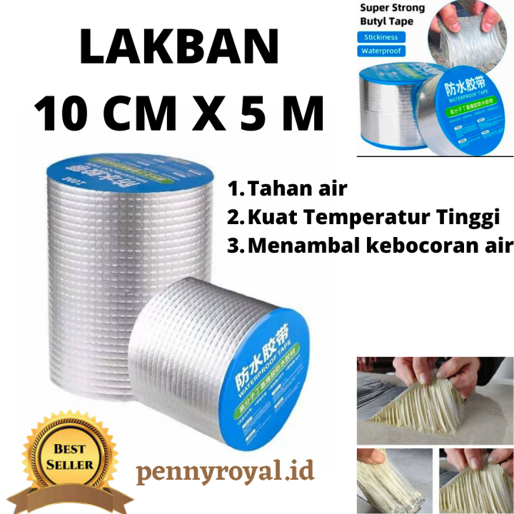TERMURAH 10CM x 5M LAKBAN COD - Lakban Khusus Anti Bocor Alumunium Foil Butyl Rubber ape Perekat ...