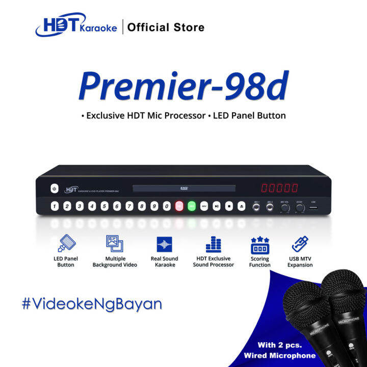 Hdt Karaoke P-98d DVD Karaoke Player w/ 2 KM219 Microphone | Lazada PH
