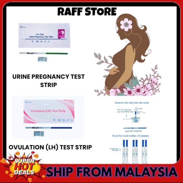 [RAFF]10 Pcs Ovulation Test Strip LH Test OPK UPT Test Ujian Kehamilan ...