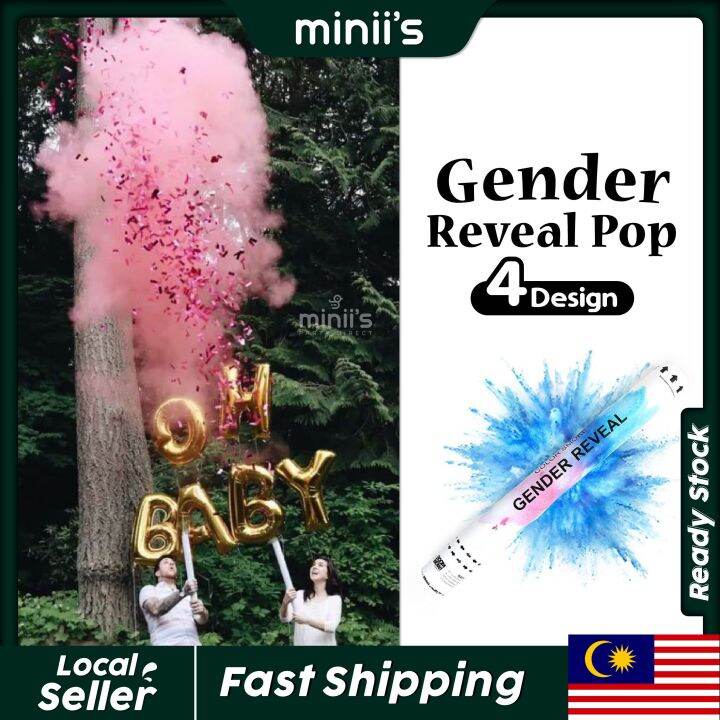 Miniis Cannon Gender Reveal Popper Paper Powder Pop For Gender Reveal ...