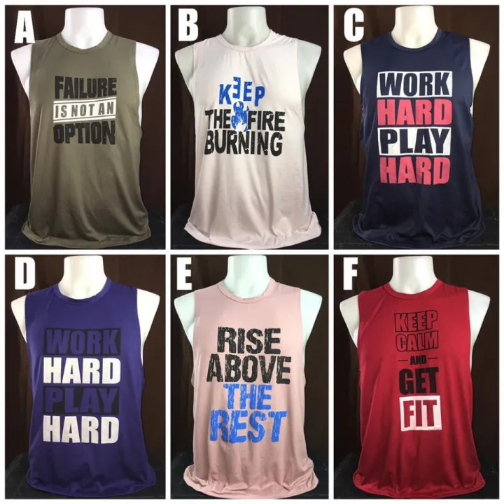 PLAIN STATEMENT MUSCLE TEES for MEN | Lazada PH
