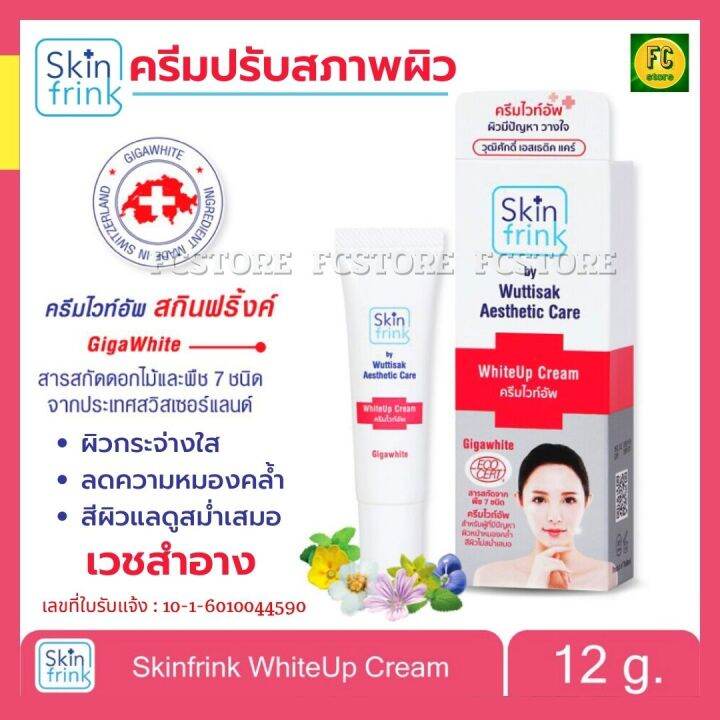 Skinfrink White UP Cream ครีมไวท์อัพ สกินฟริ้งค์ ครีมปรับสภาพผิว สินค้า ...